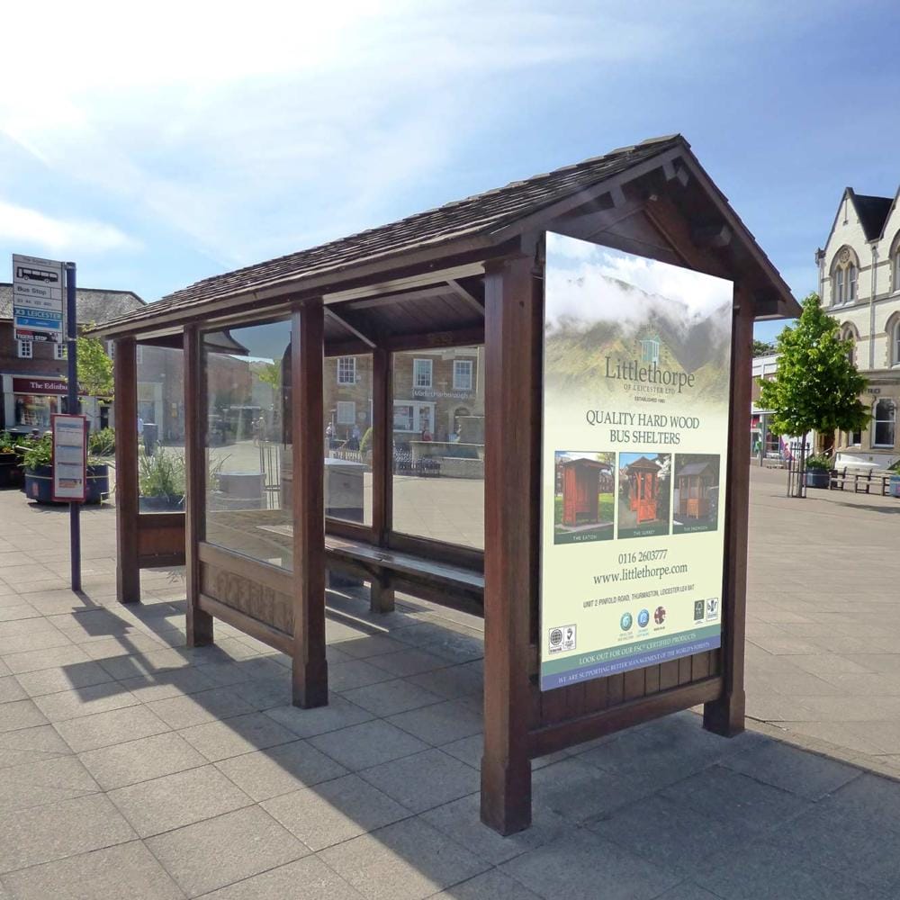 Hardwood Open & Enclosed Bus shelters - Outdoor Timber Shelters