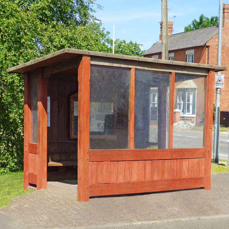 Hardwood Open & Enclosed Bus shelters - Outdoor Timber Shelters