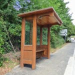 Hardwood Open & Enclosed Bus shelters - Outdoor Timber Shelters