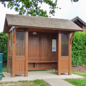 Hardwood Open & Enclosed Bus shelters - Outdoor Timber Shelters