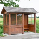 Hardwood Open & Enclosed Bus shelters - Outdoor Timber Shelters